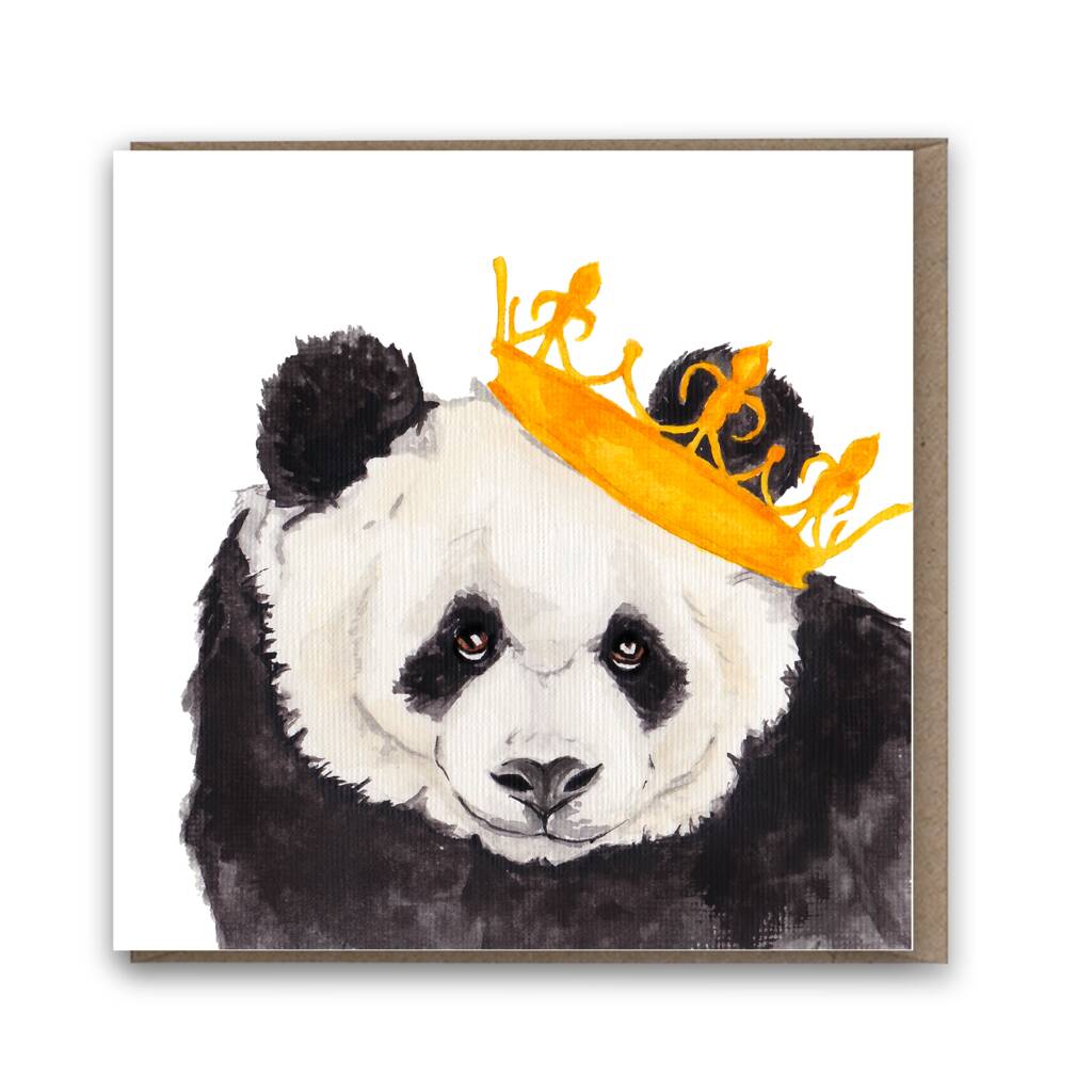 King Panda Card By lil wabbit | notonthehighstreet.com