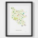 Map Of Yorkshire Dales National Park Art Print By Holly Francesca ...