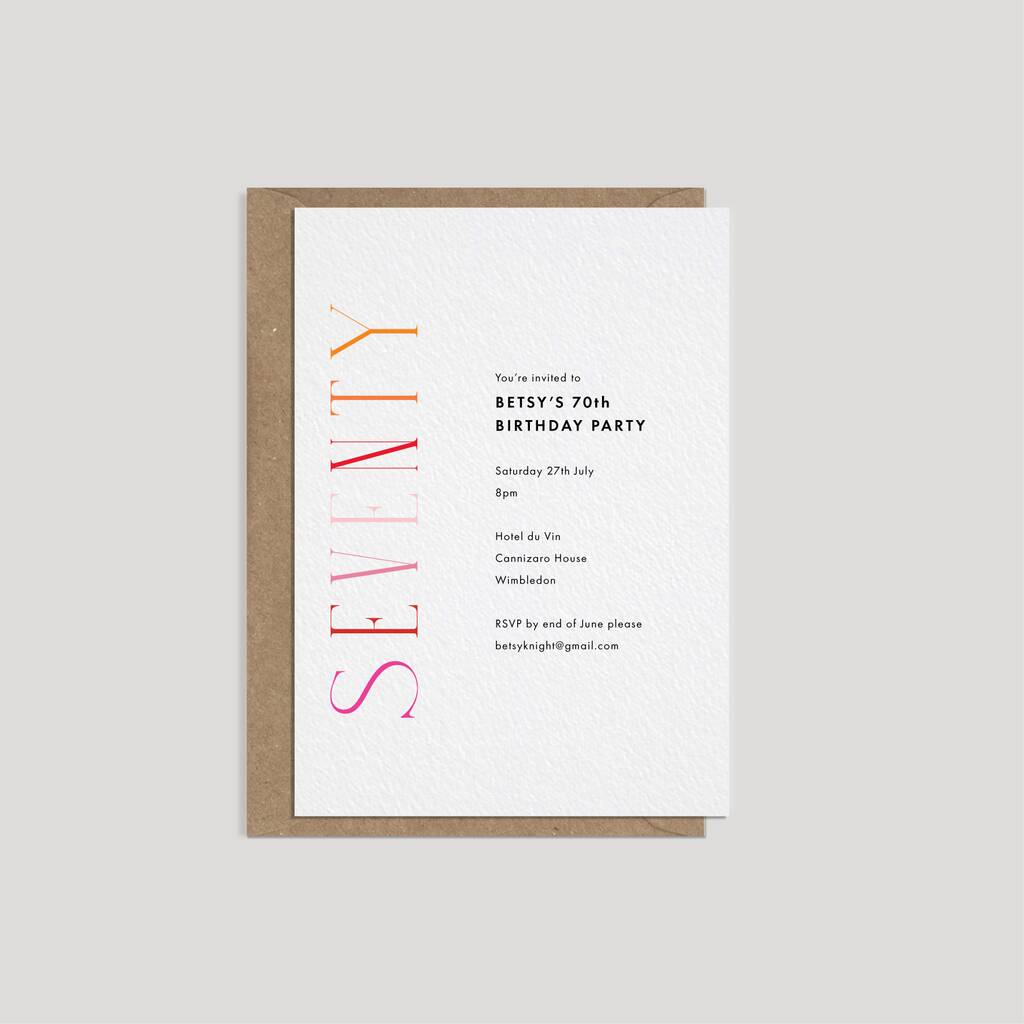 Decade Birthday Party Invitations By Moaglea | notonthehighstreet.com