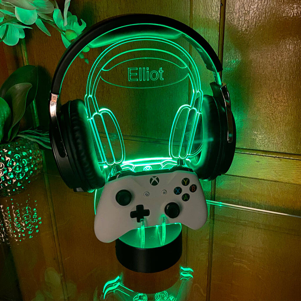 Double Games Console Controller And Headset Stand By Taylor Cut Co ...