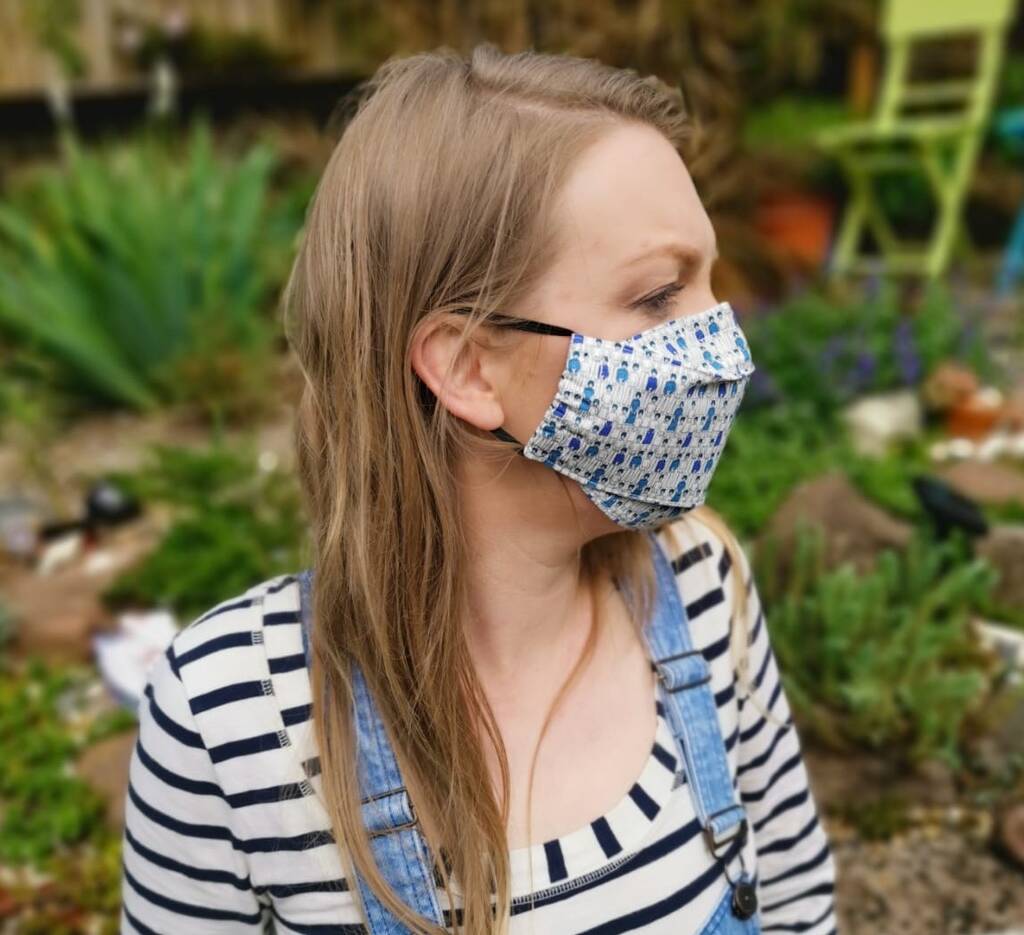 Liberty Print Fabric Washable Reusable Face Mask By Nervous Stitch