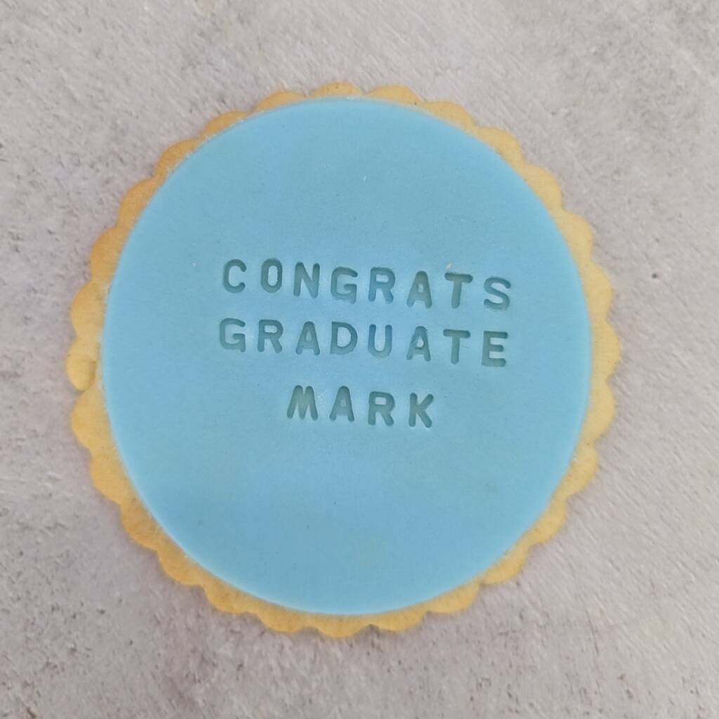 Personalised Iced Graduation Biscuits Box By The Biskery