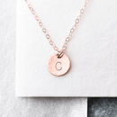 Personalised Hammered Initial Disc Necklace By Minetta Jewellery | notonthehighstreet.com