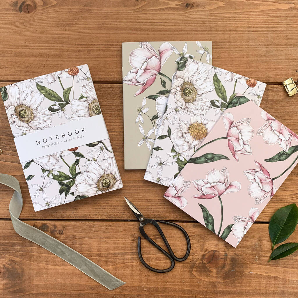 Pack Of Three Notebooks Spring Blossom By Catherine Lewis Design ...
