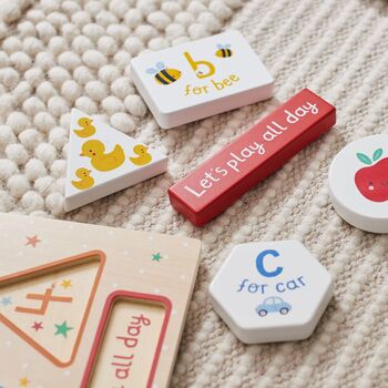 Personalised Colourful Five Piece Shape Puzzle By My 1st Years