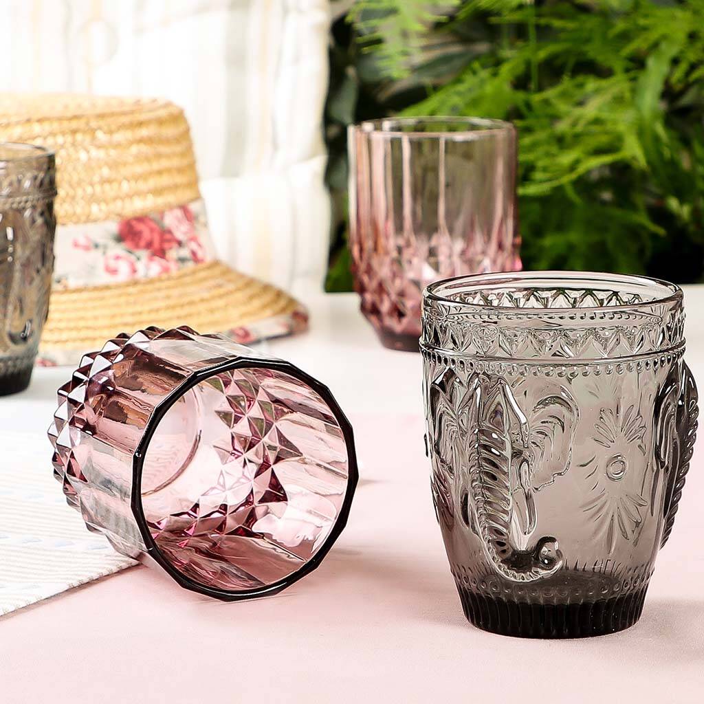 Set Of Four Luxury Embossed Coloured Tumblers By Dibor ...