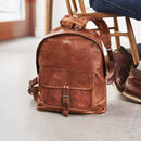 Zip Round Leather Backpack By Vida Vida | notonthehighstreet.com