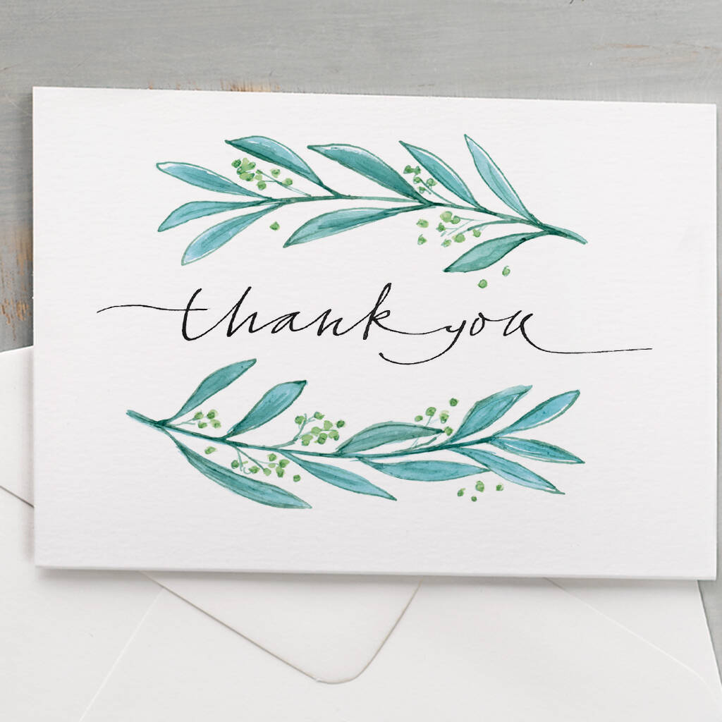 'Thank You' Garland Card By Gabrielle Solly Illustration ...