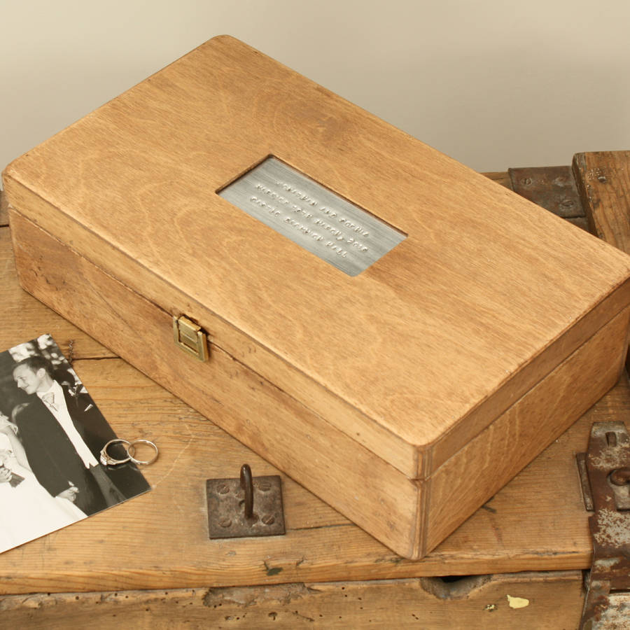personalised wooden memory box by warner's end | notonthehighstreet.com