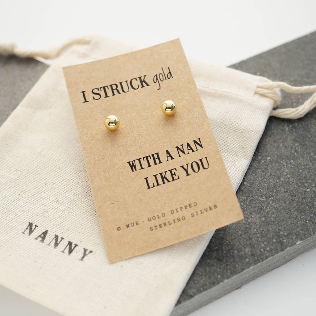 struck gold nan earrings by wue | notonthehighstreet.com