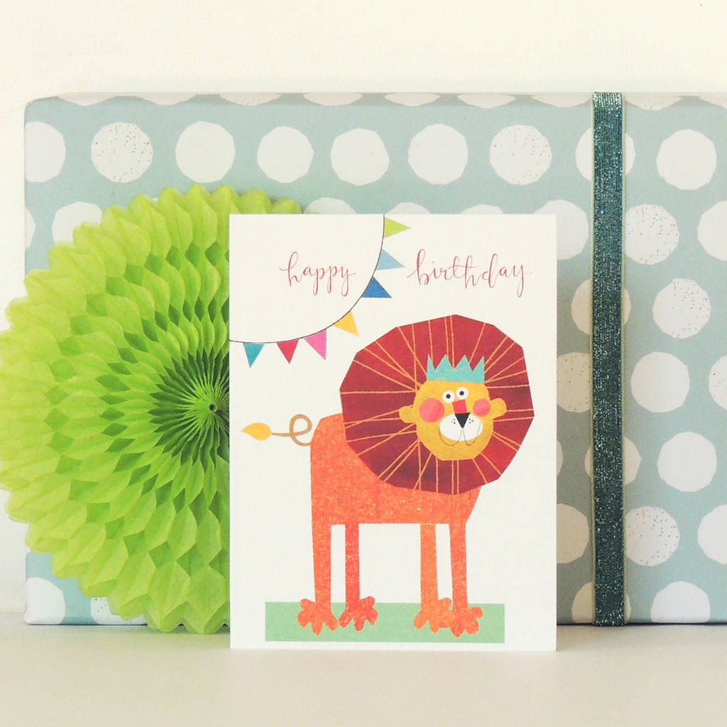 Happy Birthday Lion Mini Card By Kali Stileman Publishing ...