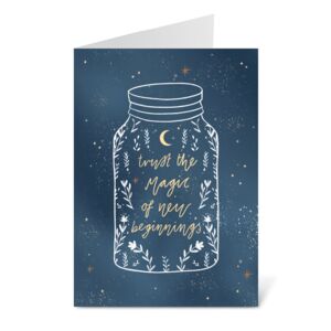'Trust The Magic Of New Beginnings' Greetings Card By Flourish Paperworks