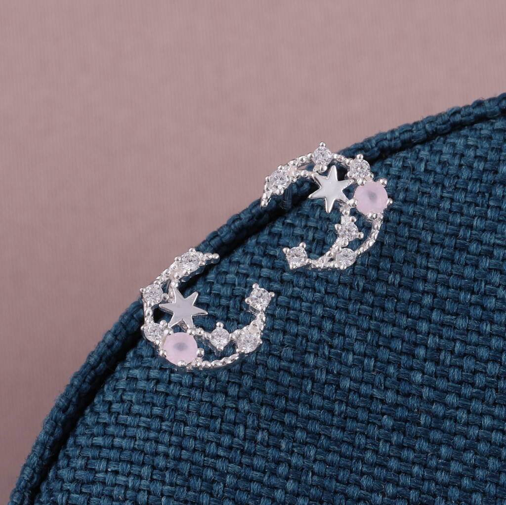 Sterling Silver Magic Moon Earrings By attic