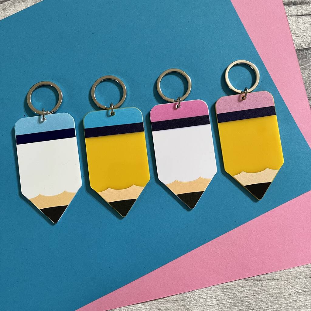 Personalised Thank You Teacher Pencil Keyring By Alphabet Bespoke Creations