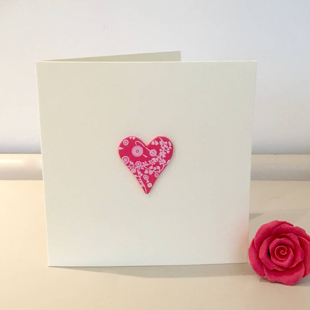 Love Heart Handmade Anniversary Card By Chapel Cards ...