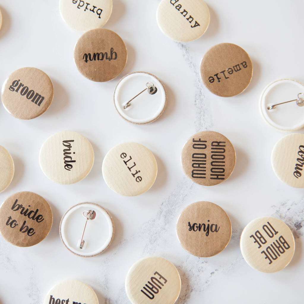 Personalised Name Badge By Wedding In A Teacup Notonthehighstreet