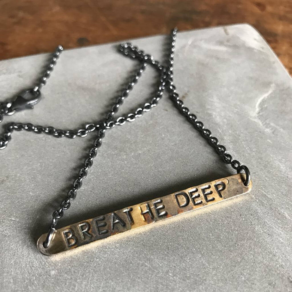 Wdts Breathe Deep Necklace By Maitri