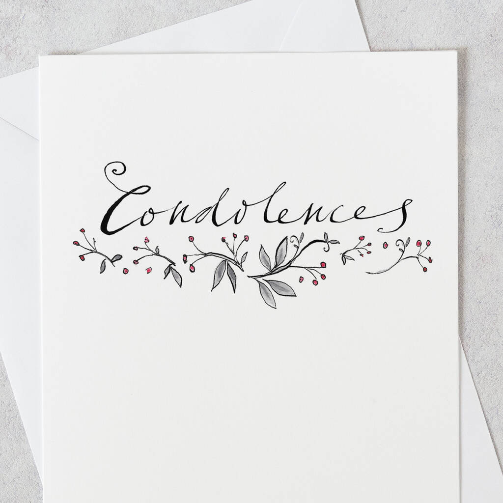 Condolence Card 'condolences' By Gabrielle Izen Design ...