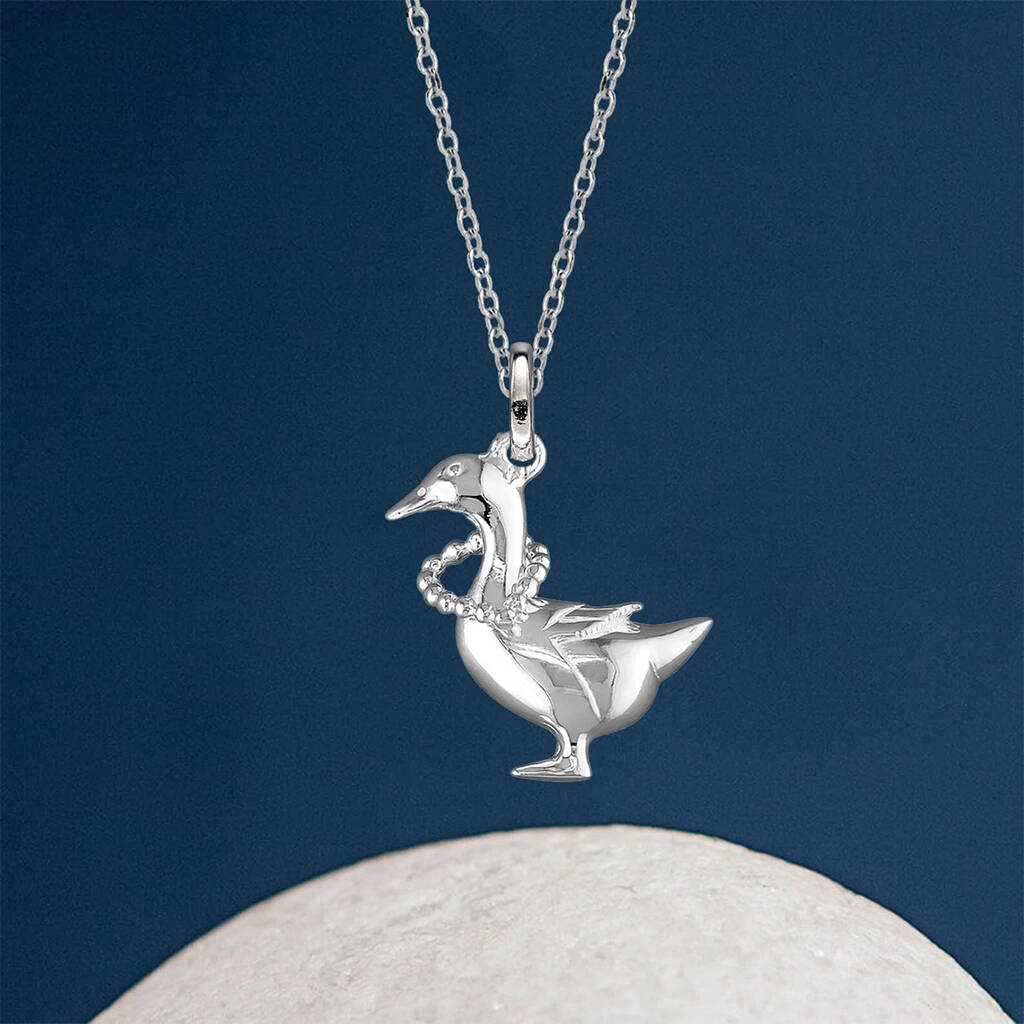 Personalised Old Mother Goose Pendant Necklace By Songs of Ink and ...
