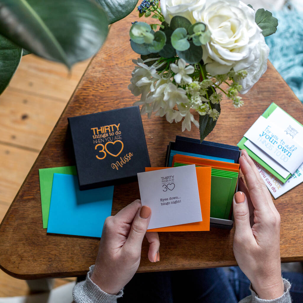 30th Birthday Activities With Memory Box By A Year of Dates ...