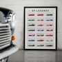 Gp Racing Car Evolution Poster By Rear View Prints | notonthehighstreet.com