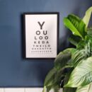 Personalised Eye Test Chart Print By Posh Totty Designs Creates ...