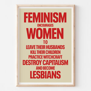 Retro Funny Feminist Wall Art Print By Lune Club | notonthehighstreet.com