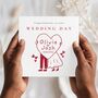 Personalised Red Wedding Card, Mr And Mrs On Your Wedding Day Card By ...