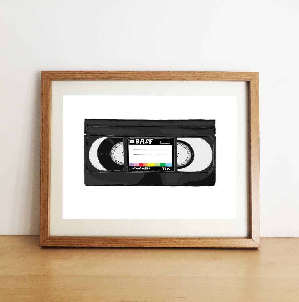 Retro Vhs Print By you've got pen on your face
