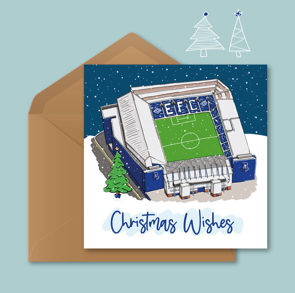 Everton Fc Christmas Card By Moo and Snip | notonthehighstreet.com