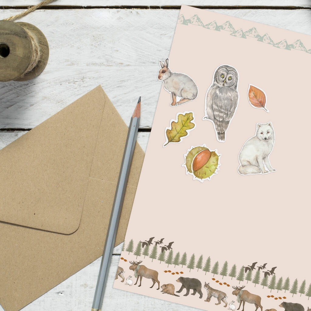 Wildlife Writing Paper Set By Dani Williams Art And Illustration