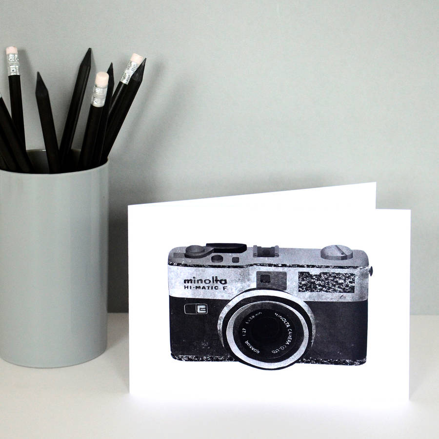 minolta camera greetings card by fiona clabon illustration ...