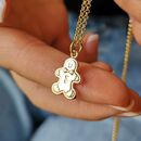 Gingerbread Man Charm Necklace By Lily Charmed | notonthehighstreet.com