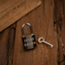 Personalised Silver Square Padlock Dog Tag By Broughton & Co ...
