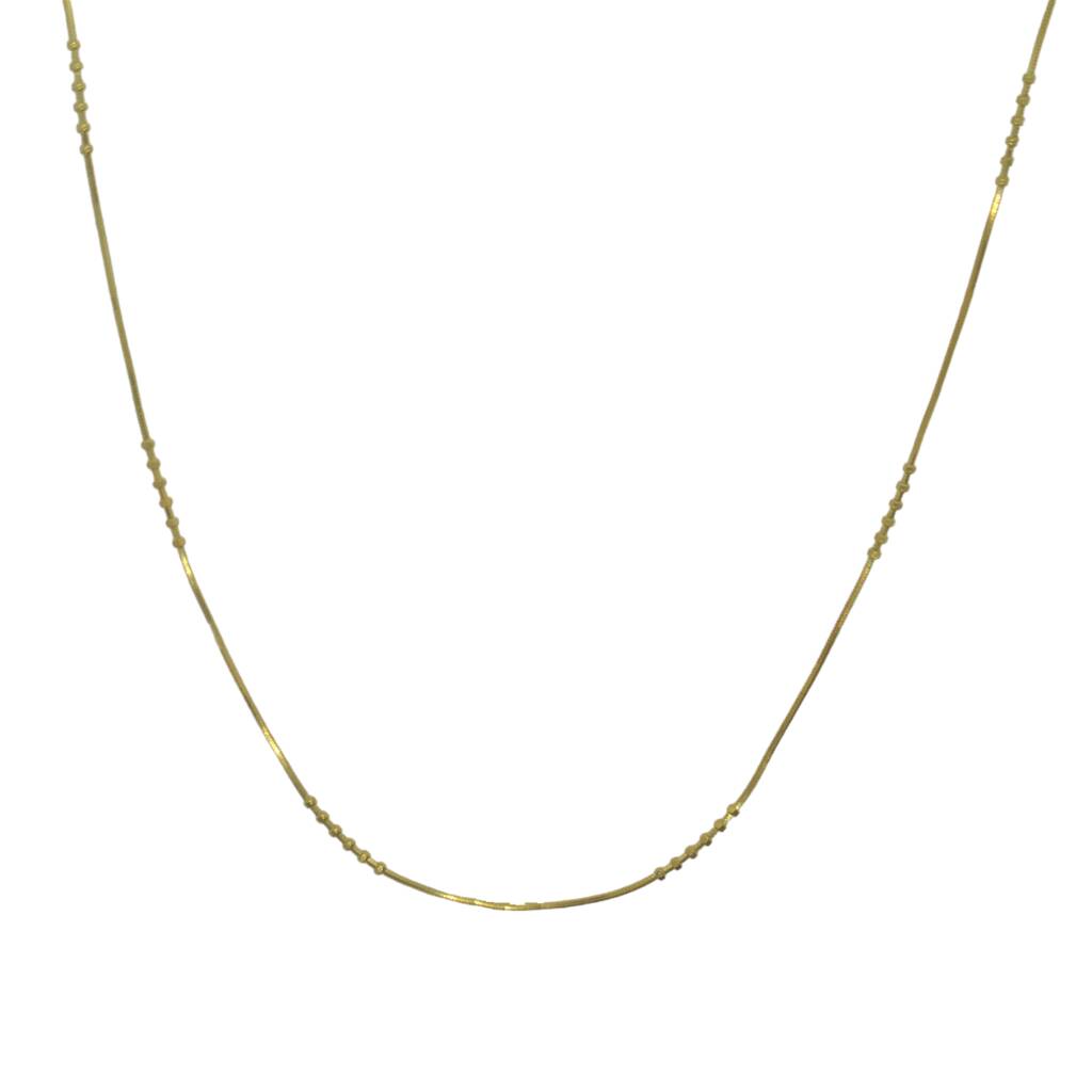 Six Beads Chain Necklace In Sterling Silver Gold Plated By Spero London ...
