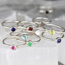 Genuine Gemstone Silver 4mm Stacking Ring By Alison Moore Designs ...