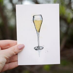 Prosecco Illustration Card By Memorology