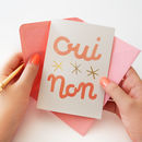Oui, Non French Valentine's Card By Annie Dornan Smith Design ...