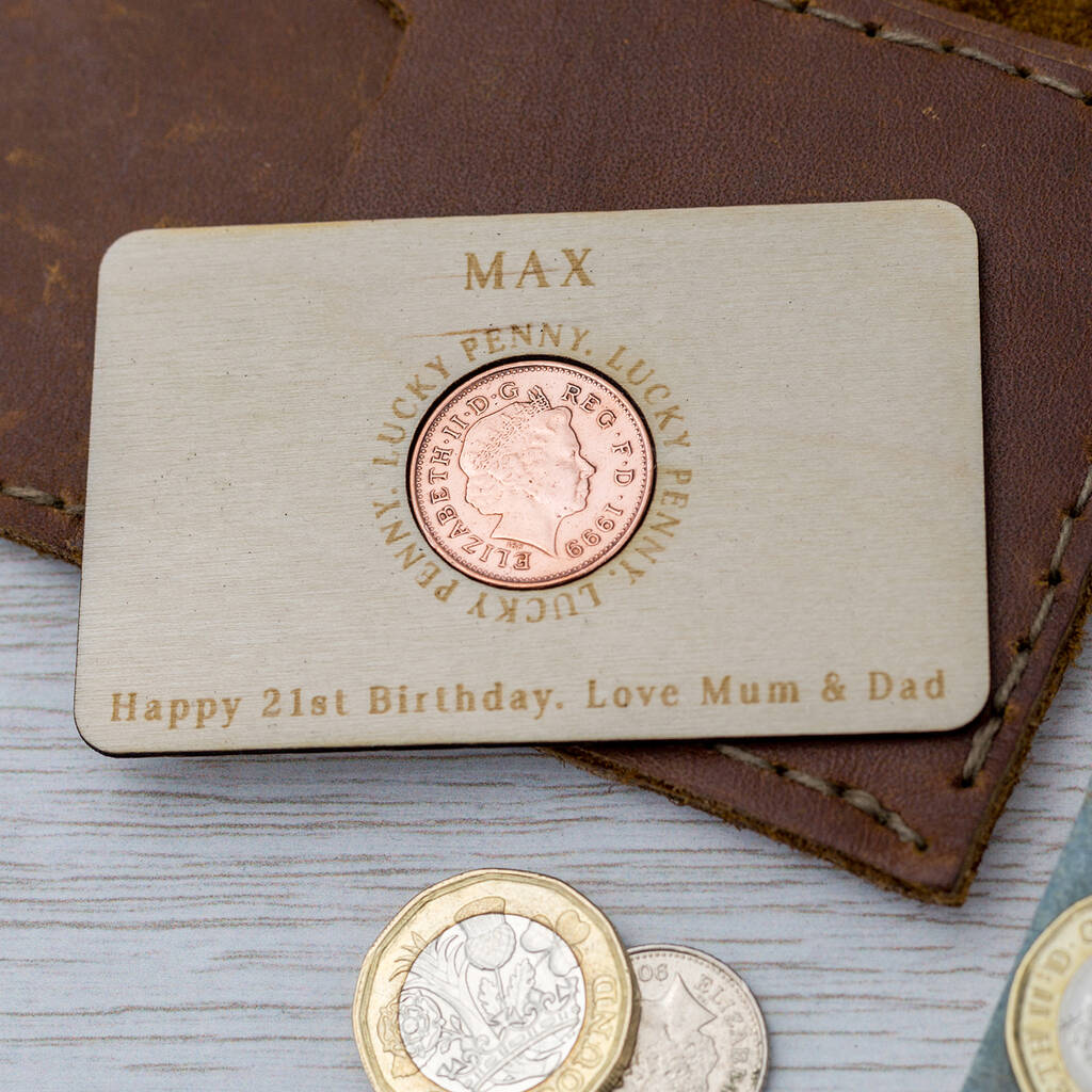 Penny Coin Birthday Keepsake Wallet Card 1979 To 2004 By Ellie Ellie ...