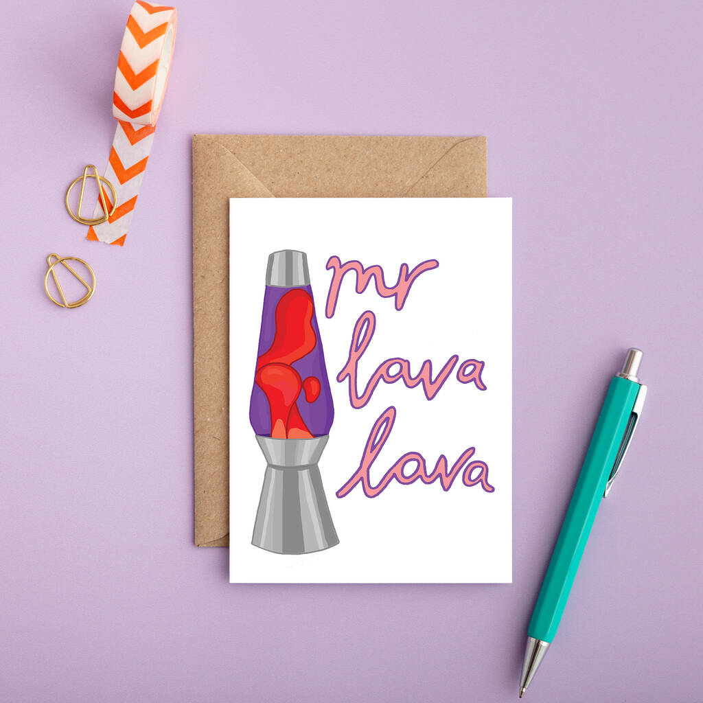 Mr Lava Lava Funny Love Card By you've got pen on your face