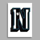 newcastle utd. football posters, letter wall art by dinkit ...