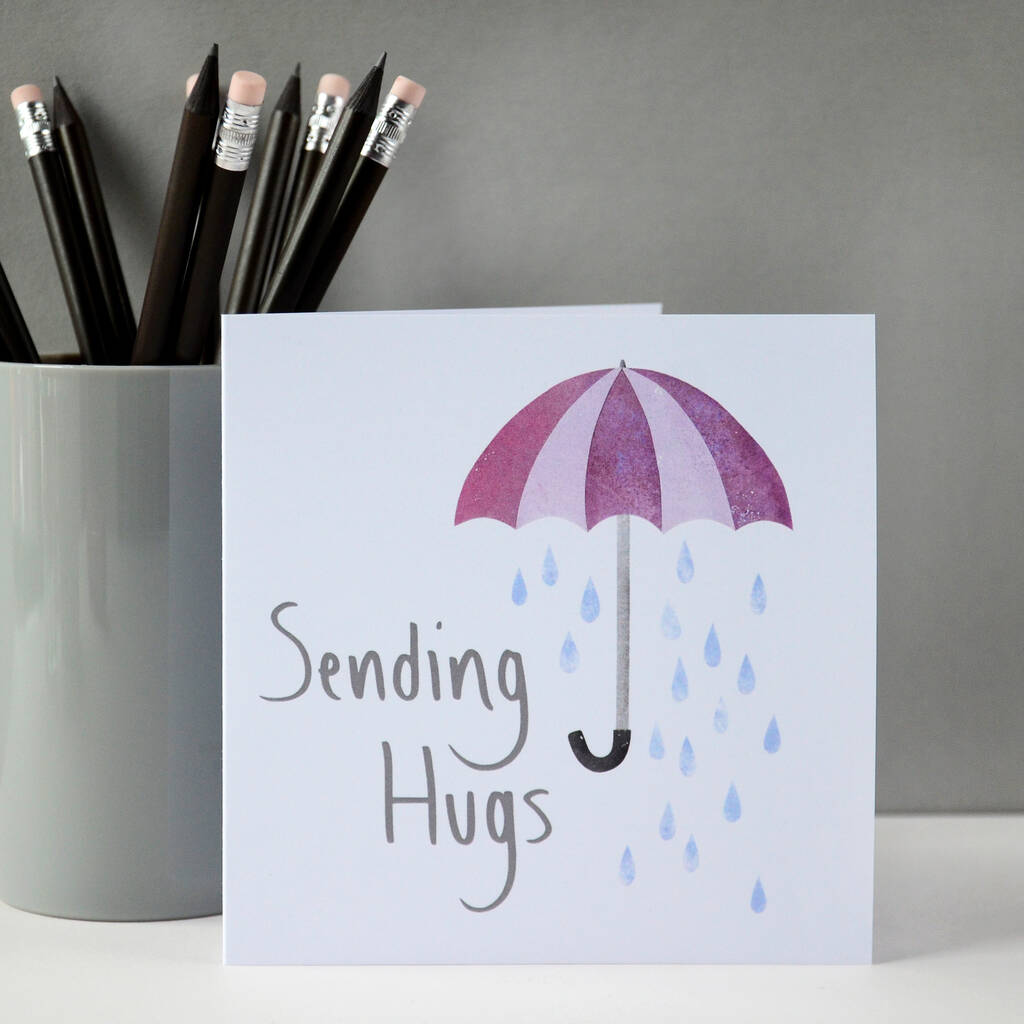 Sending Hugs Get Well Soon Card By Fiona Clabon Illustration ...