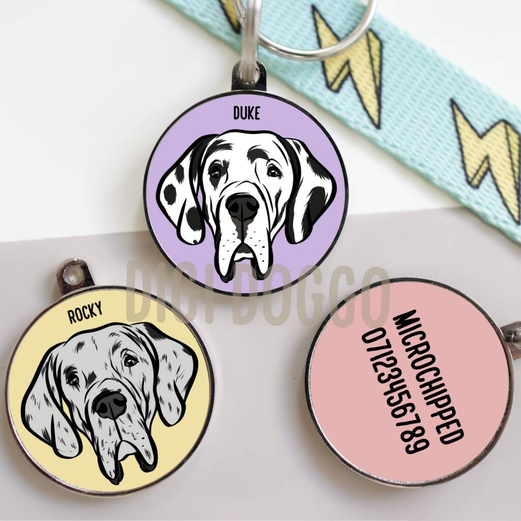 Great Dane ID Tag By Digi Doggo | notonthehighstreet.com