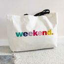 Large Weekend Linen Tote Bag By Russet And Gray | notonthehighstreet.com