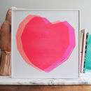 Two Hearts Stencil Print By Yve Print Co. | notonthehighstreet.com