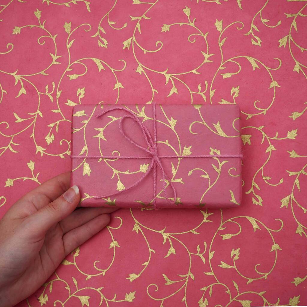 Floral Lokta Gift Wrap By Paper High