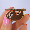 Sloth Enamel Pin Brooch Letterbox Gift By Hoobynoo | notonthehighstreet.com