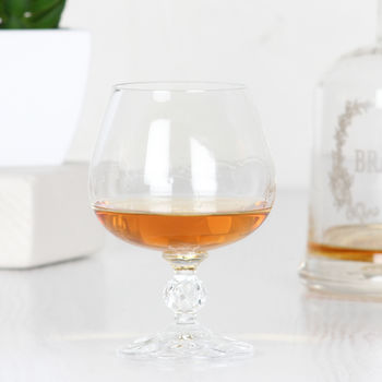 set of stemmed cognac glasses by dibor | notonthehighstreet.com