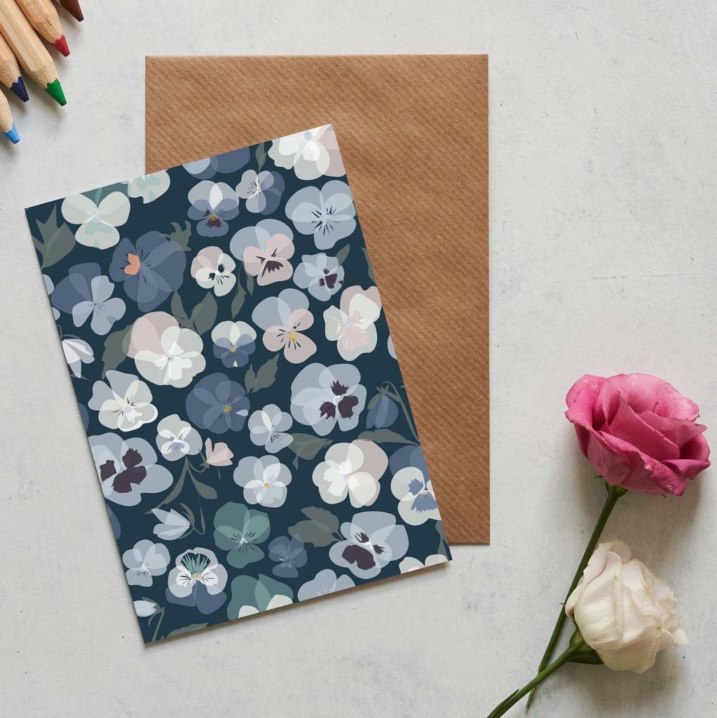 Floral Pansy Wrapping Paper By Lorna Syson | notonthehighstreet.com