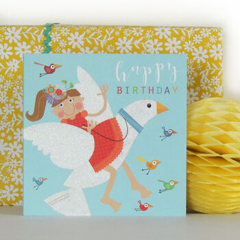 glittery dove birthday card by kali stileman publishing ...